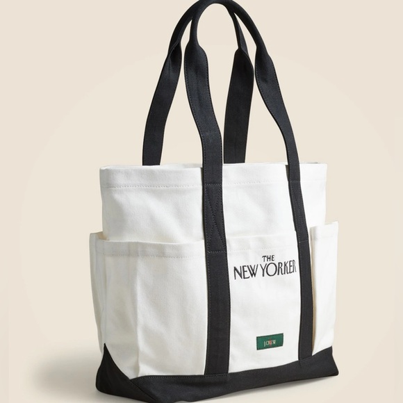 J. Crew | Bags | Nwt Jcrew X Colab The New Yorker Heavy Large Tote Bag ...